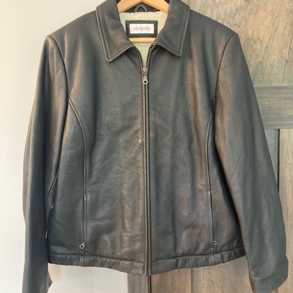 Murano | Jackets & Coats | Murano Brown Leather Motorcycle Jacket Large ...